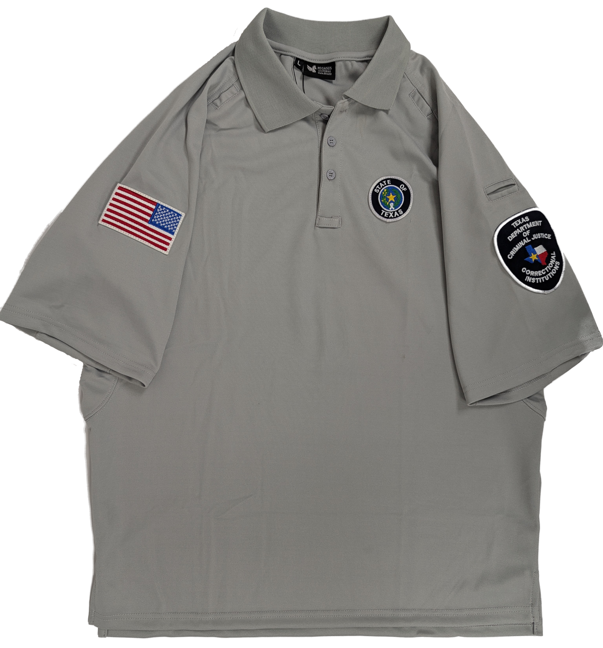 TDCJ Grey Polo with Pen Holders - Professional Correctional Uniform ...